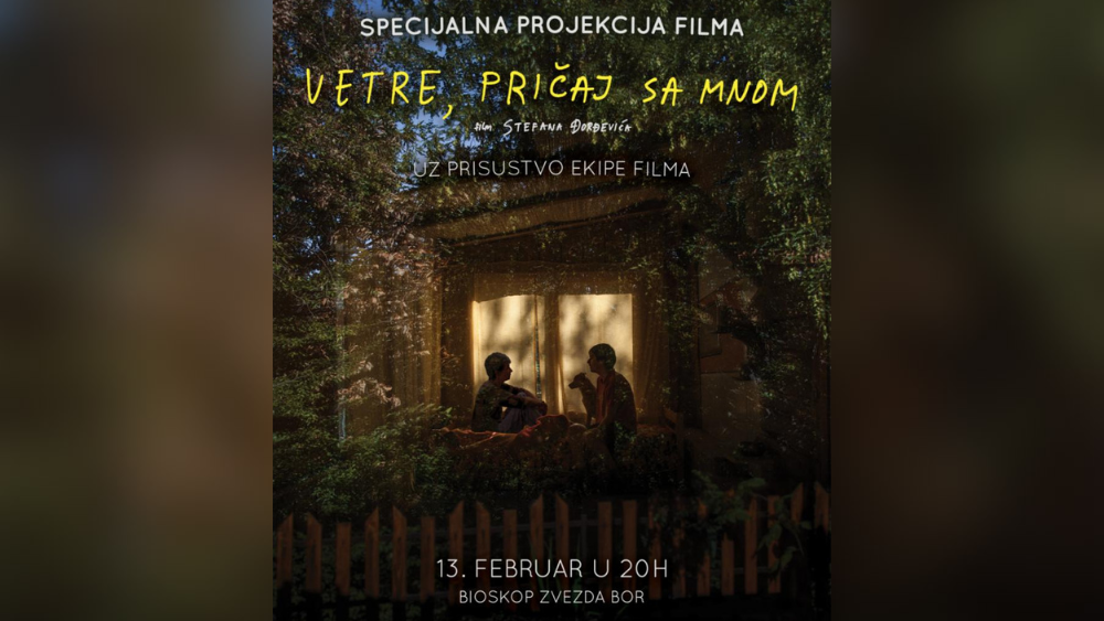 Film Boranina Stefana Đorđevića „Vetre, pričaj sa mnom“ u petak u ...